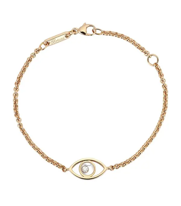 Chopard And Diamond Happy Diamonds Good Luck Charms Bracelet - Rose Gold