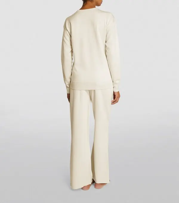 Olivia Von Halle Silk-blend Carmel Tracksuit