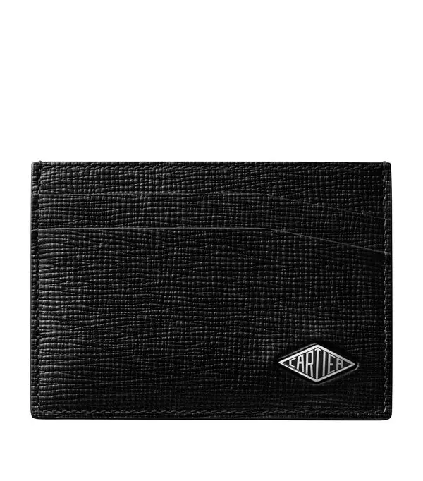 Cartier Grained Leather Losange Card Holder - Black