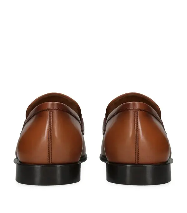 FERRAGAMO Leather Foster Gancho Loafers