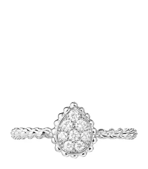 Boucheron Serpent Bohème Motif Ring In Gold And Diamonds