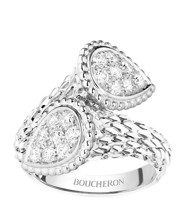 Boucheron Serpent Bohème Toi Et Moi S Motif Ring - White