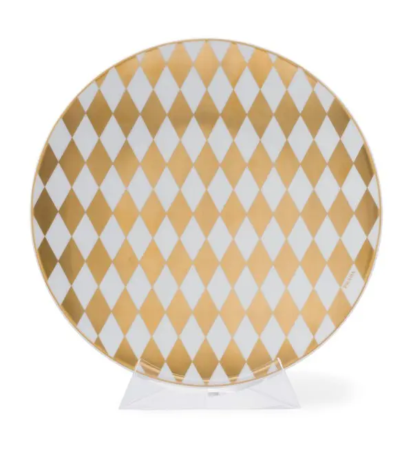 Prada Chequerboard Charger Plate - White