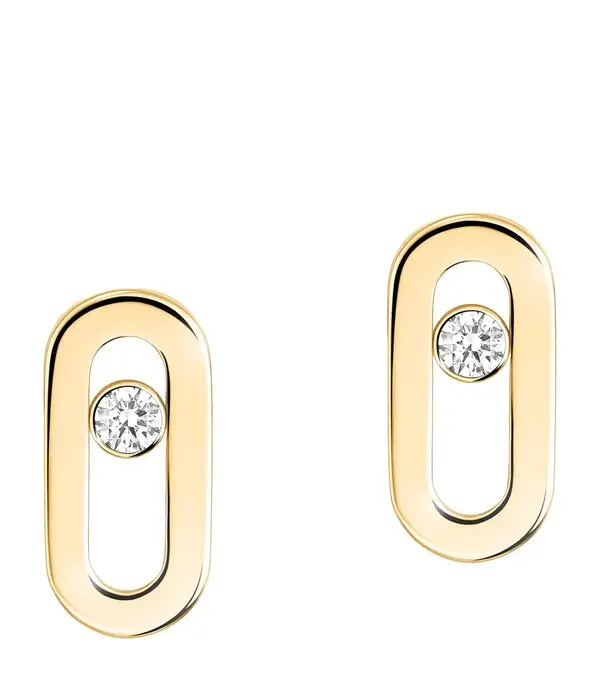 Messika Move Uno Stud Earrings - Gold