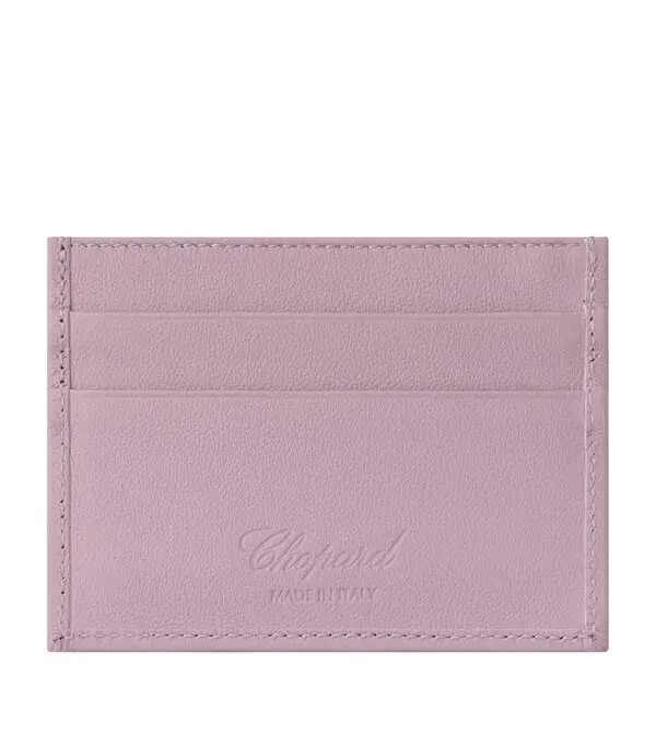 Chopard Small Leather Classic Card Holder - Purple
