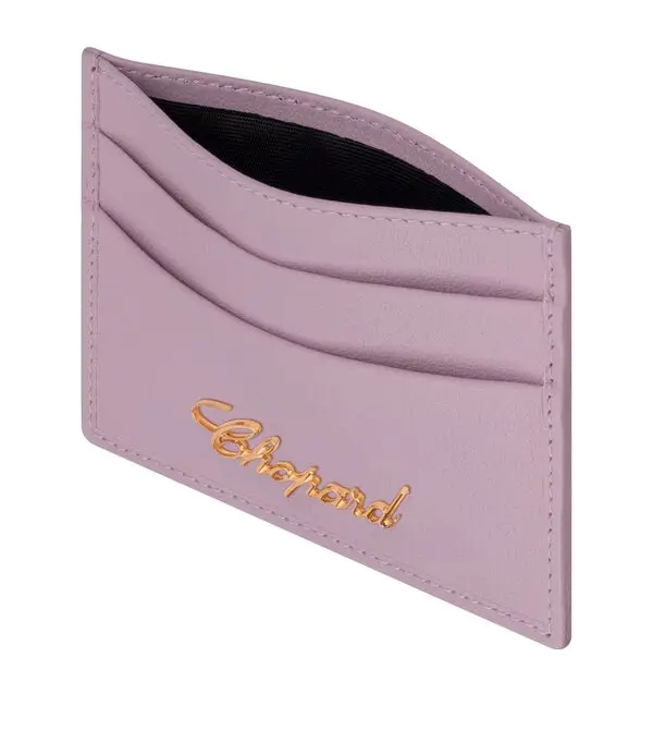 Chopard Small Leather Classic Card Holder - Purple