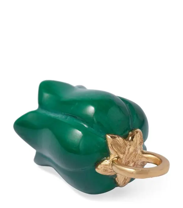 Annoushka Yellow Malachite And Pearl Tulip Earrings - Gold