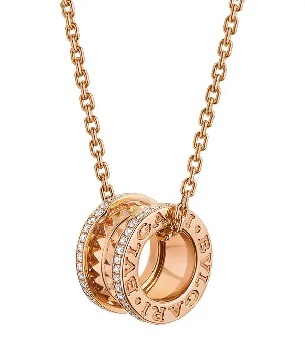BVLGARI B.zero1 Rock Pendant Necklace - Rose Gold