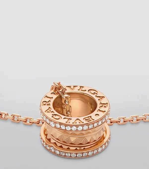 BVLGARI B.zero1 Rock Pendant Necklace In And Diamonds