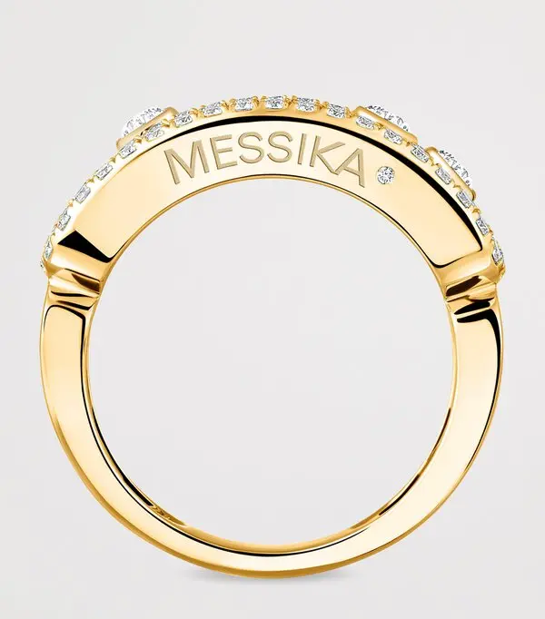 Messika Move Classique Yellow And Diamond Pavé Ring