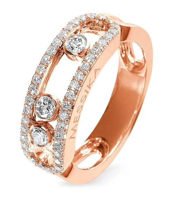 Messika Move Classique Diamond Pave Ring In 18k - Rose Gold