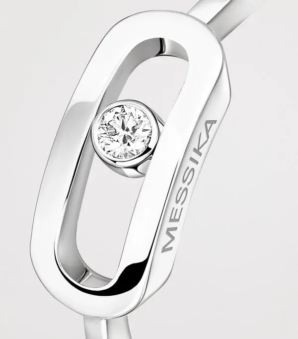 Messika Move Uno White Gold And Diamond Ring - Silver