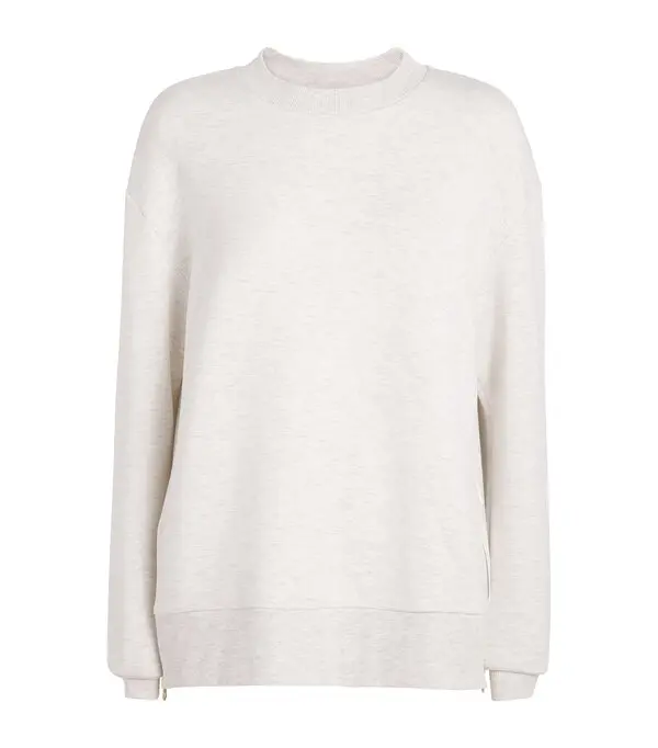 Varley Doublesoft Gabriella Sweatshirt With Side Zips - Ivory