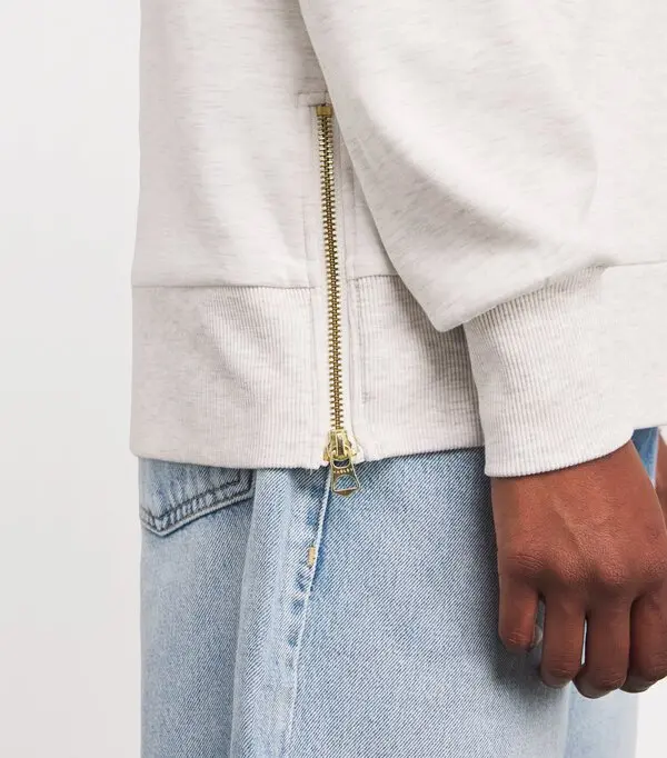 Varley Doublesoft Gabriella Sweatshirt With Side Zips - Ivory