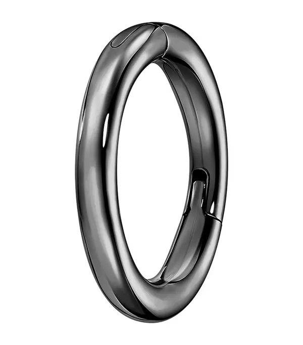 MARIA TASH Plain Single Hoop Earring - Black