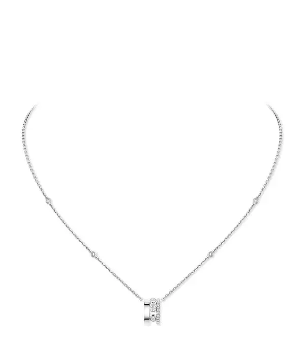 Messika Move Romane 18k White Gold Diamond Necklace - Silver