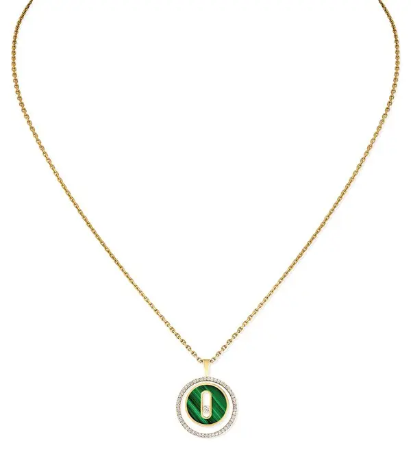 Messika Lucky Move Malachite And Diamond Necklace - Gold