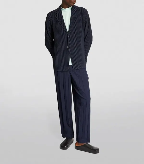 Issey Miyake Pleated Basics Blazer - Navy