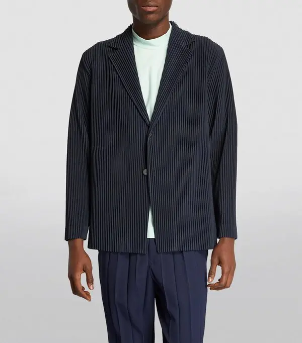 Issey Miyake Pleated Basics Blazer - Navy