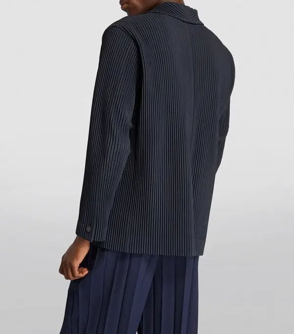Issey Miyake Pleated Basics Blazer - Navy