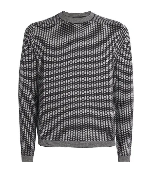 Emporio Armani Virgin Wool Textured Sweater