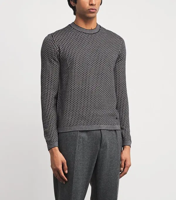 Emporio Armani Virgin Wool Textured Sweater