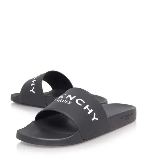 Givenchy Logo Slides - Black