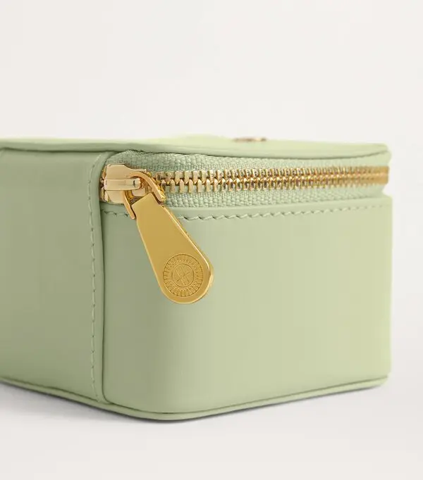 Harrods Pebbled Leather Trinket Box - Green