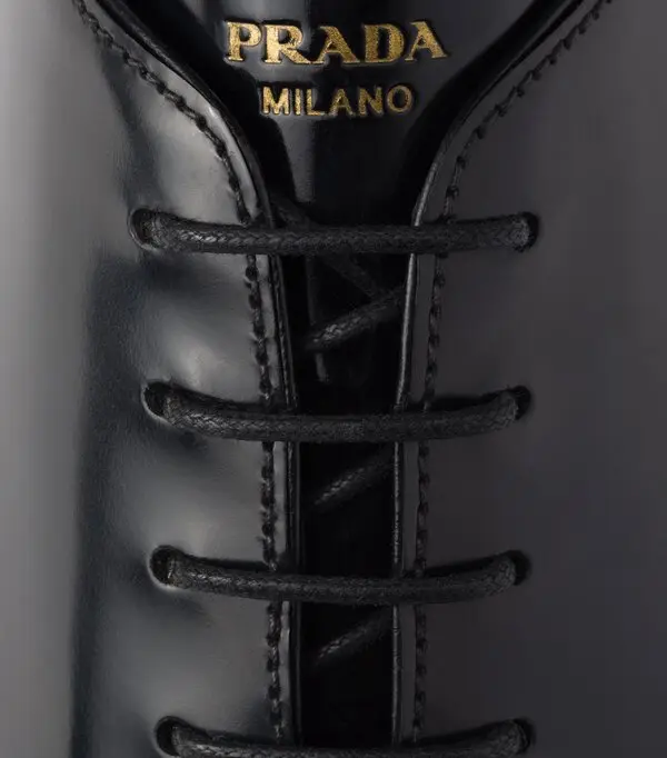 Prada Wholecut Leather Oxford Shoes