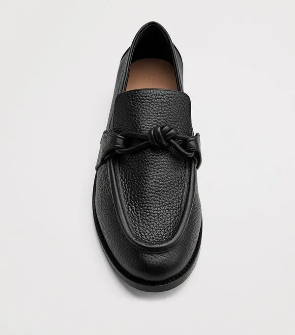 Bottega Veneta Leather Astaire Loafers - Black