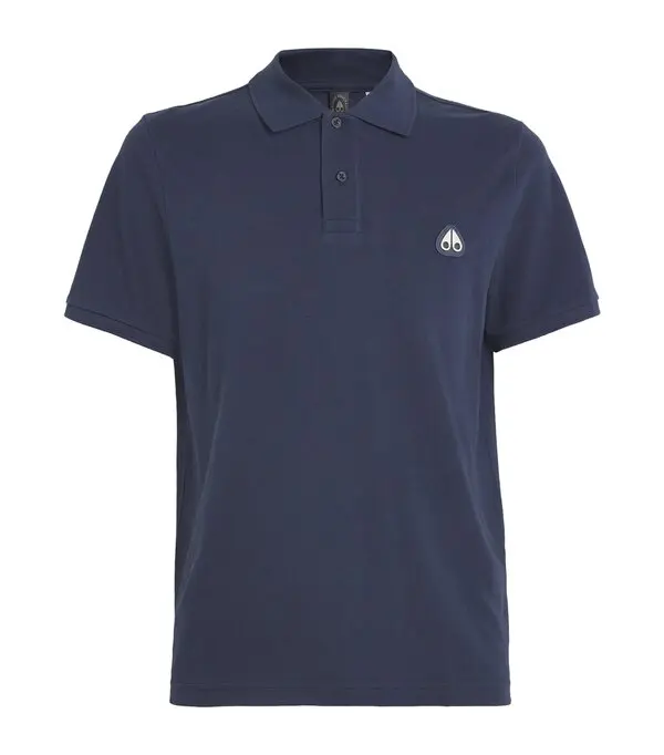 Moose Knuckles Logo Polo Shirt - Navy