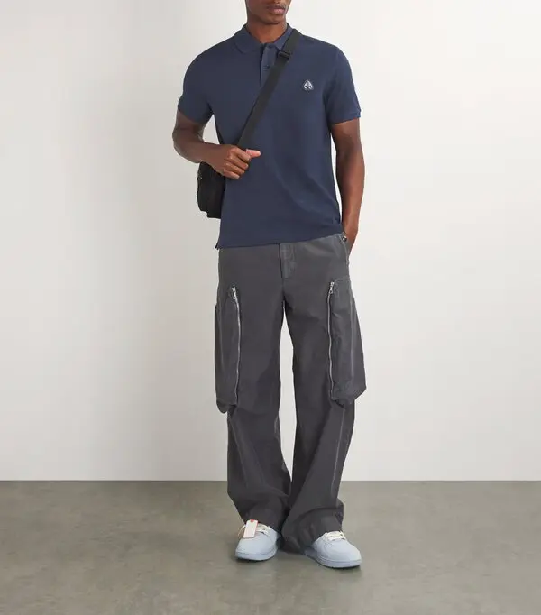 Moose Knuckles Logo Polo Shirt - Navy