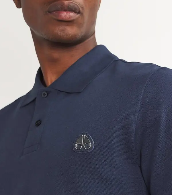 Moose Knuckles Logo Polo Shirt - Navy