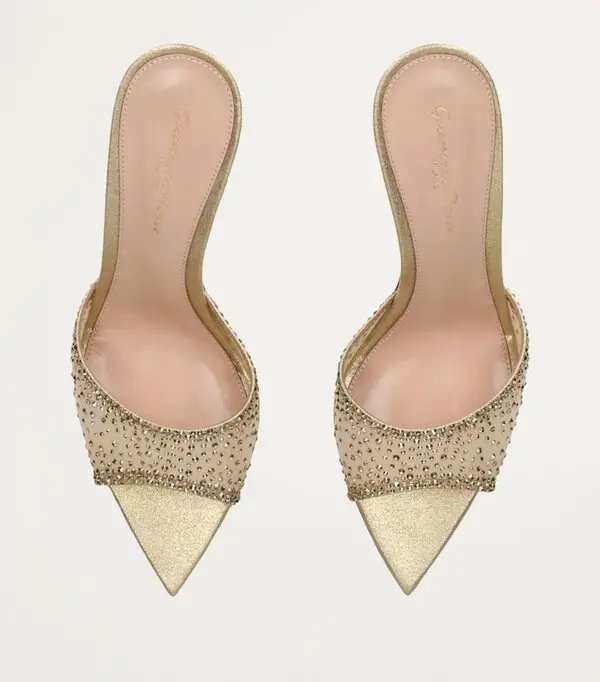 GIANVITO ROSSI Embellished Rania Mules 85