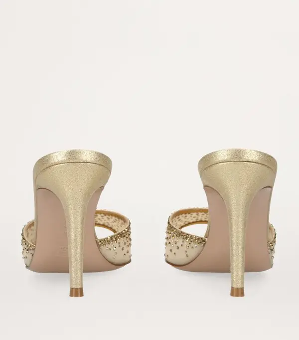 GIANVITO ROSSI Embellished Rania Mules 85