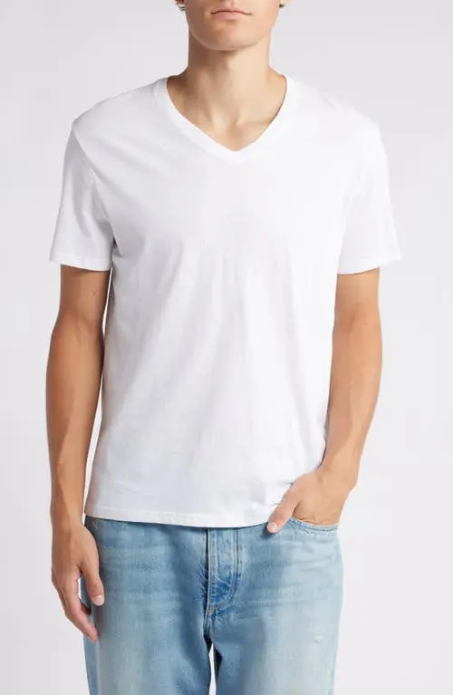 ATM Anthony Thomas Melillo V-neck Cotton T-shirt - White