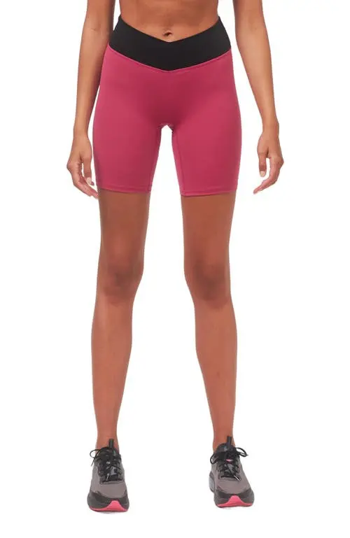 REBODY Vendetta Cloudlux Biker Shorts - Fuschia/black