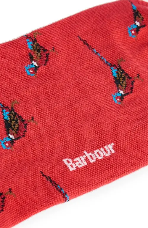 Barbour Mavin Pheasant Cotton Blend Crew Socks