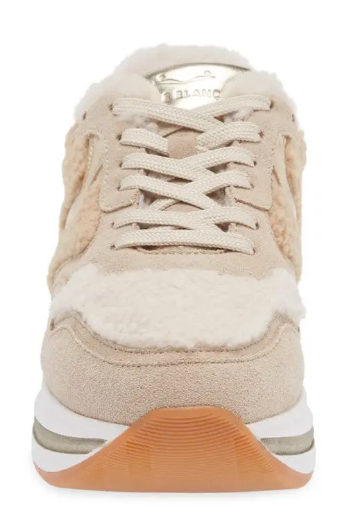 VOILE BLANCHE Melany Faux Shearling Sneakers - Beige