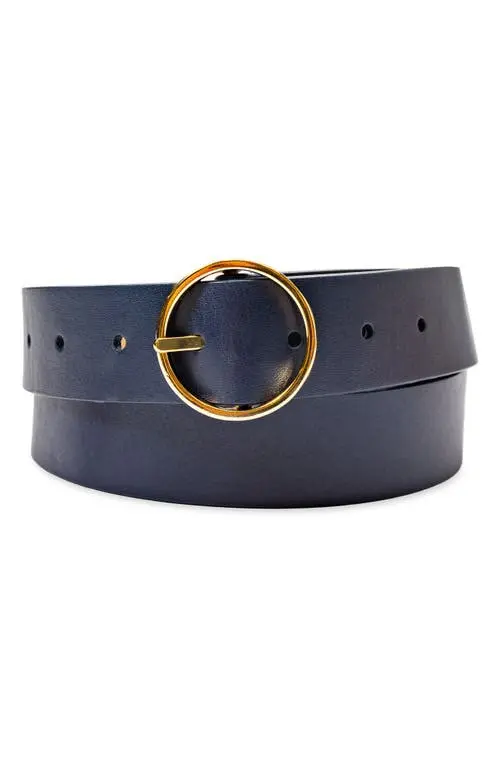 Cole Haan Reversible Leather Belt - Navy/natural