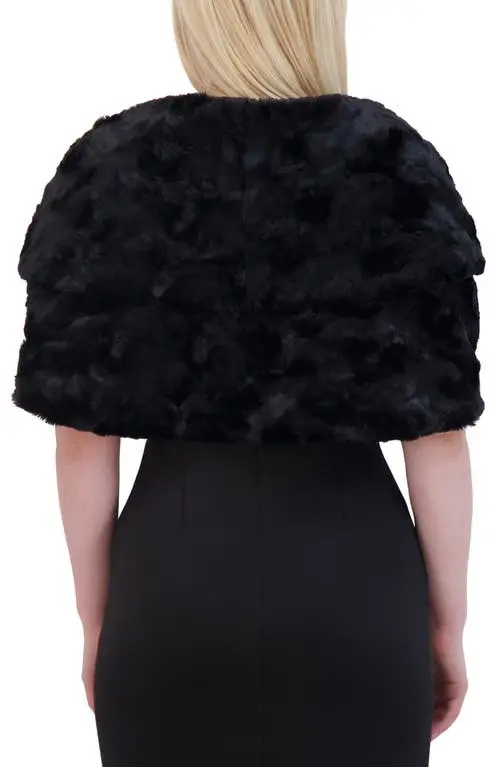 Eliza J Faux Fur Capelet