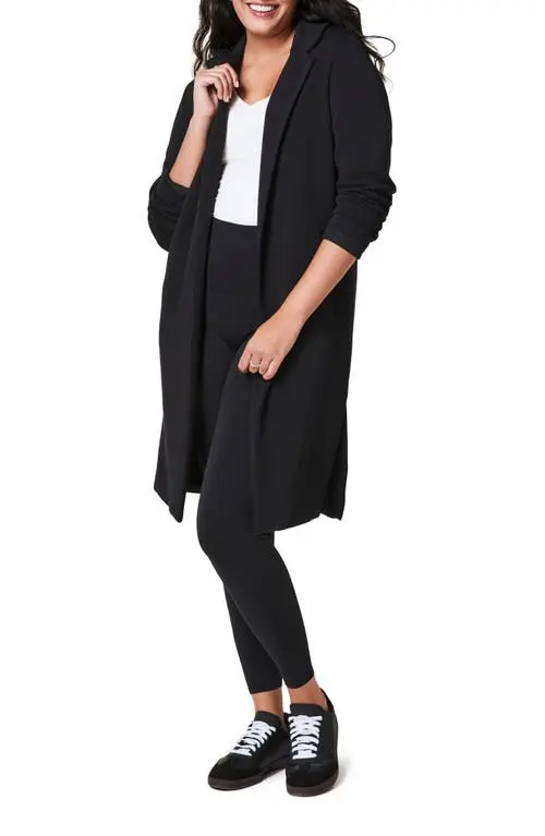 Spanx Airessentials Long Open Front Jacket - Very Black