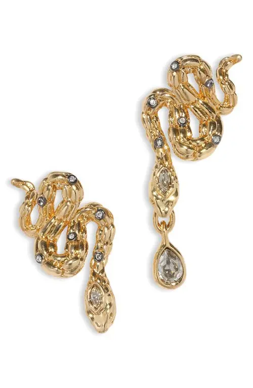 Alexis Bittar Serpent Crystal Drop Earrings - Crystals