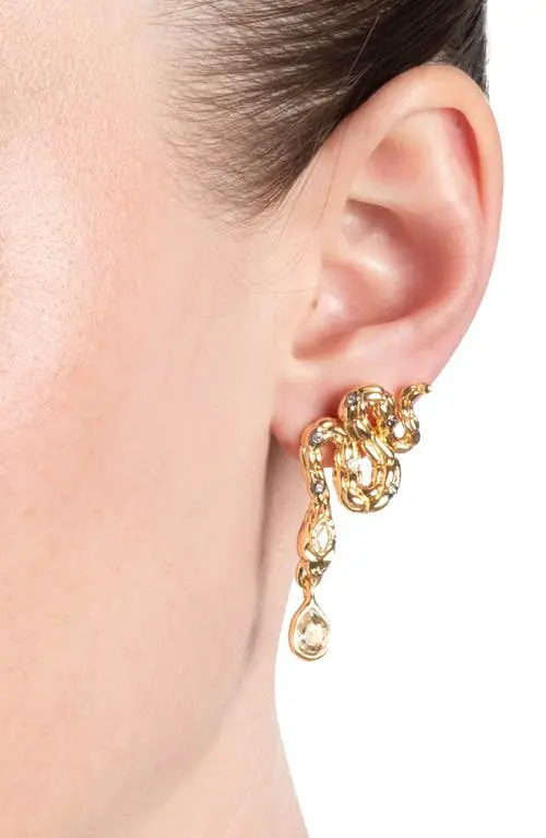 Alexis Bittar Serpent Crystal Drop Earrings