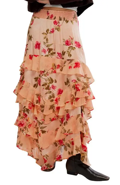 Free People Lolita Floral Maxi Skirt - Mauve