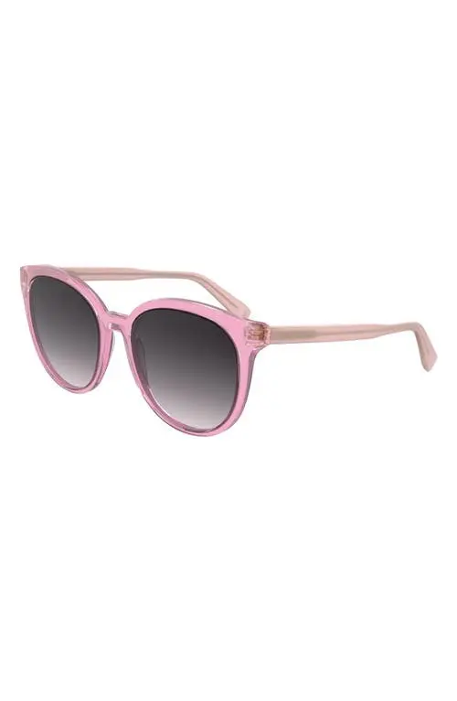 Longchamp Heritage 55mm Gradient Round Sunglasses - Pink