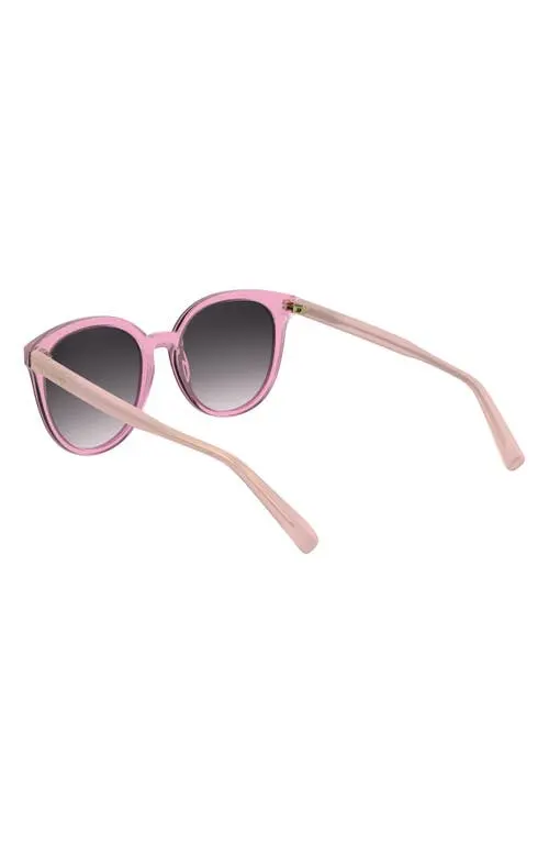 Longchamp Heritage 55mm Gradient Round Sunglasses - Pink