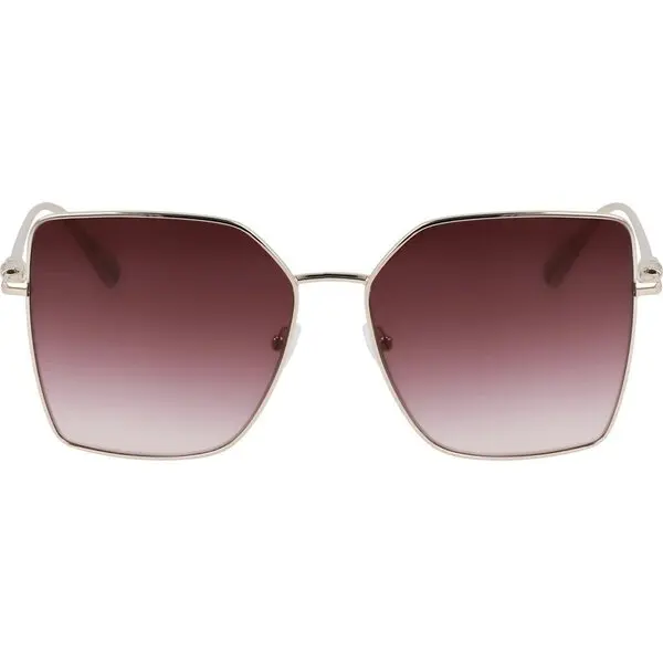 Longchamp Roseau Butterfly Sunglasses - Gold/ Gradient Brown