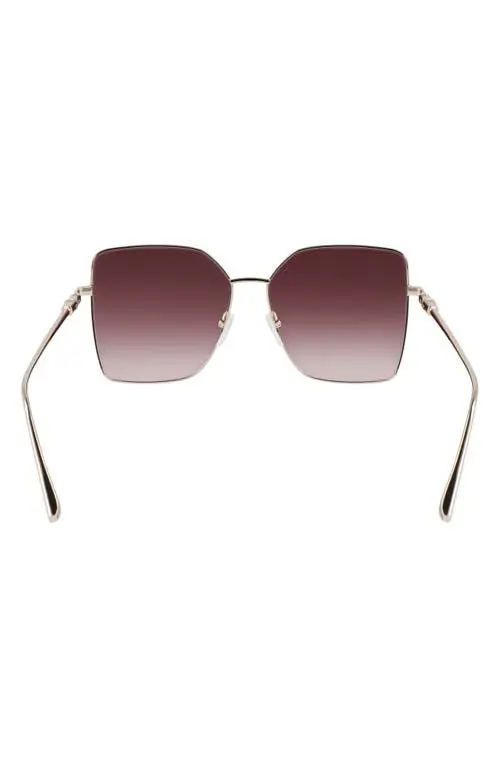 Longchamp Roseau Butterfly Sunglasses - Gold/ Gradient Brown