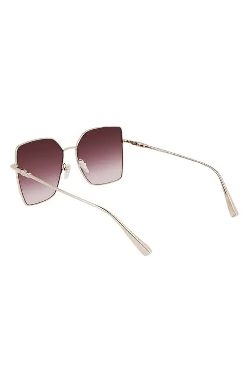 Longchamp Roseau Butterfly Sunglasses - Gold/ Gradient Brown